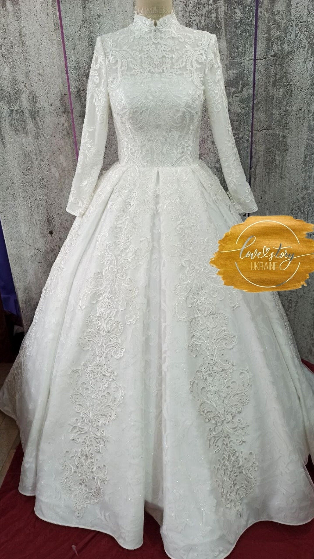 Closed Back Wedding Dress,ball Gown Wedding Dress,elegant Muslim ...