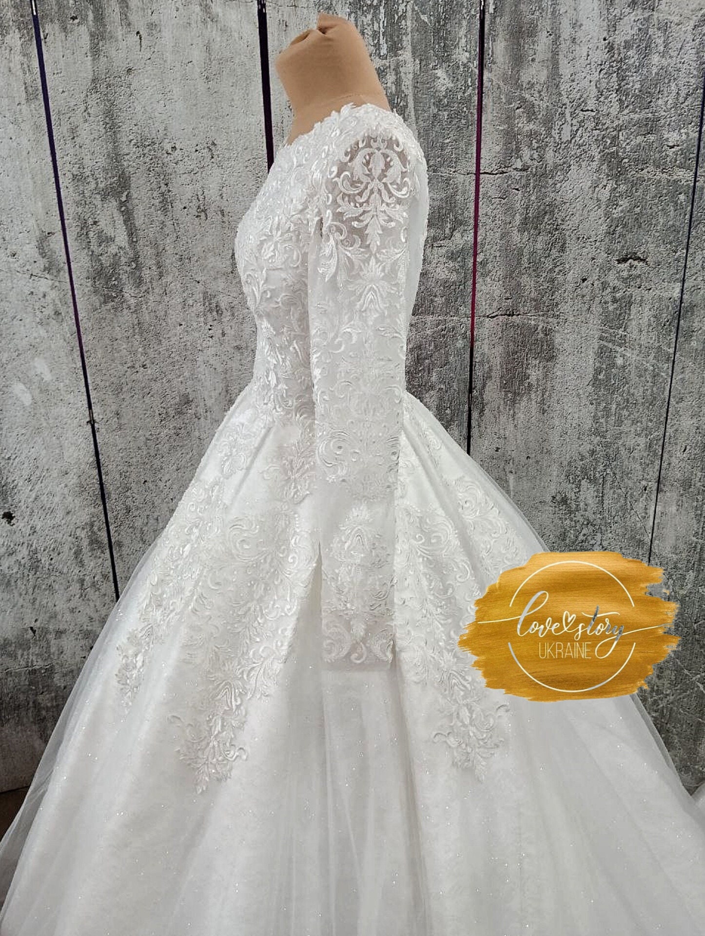 Royal Long Sleeves Wedding Dress,closed Back Wedding Dress,modest ...