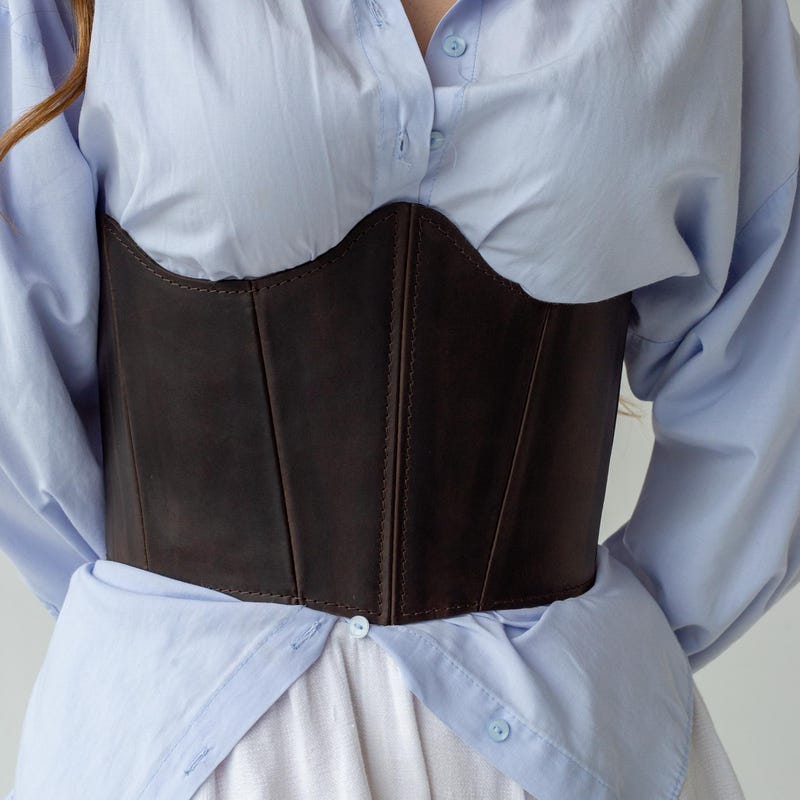 Underbust Suede Corset - Etsy