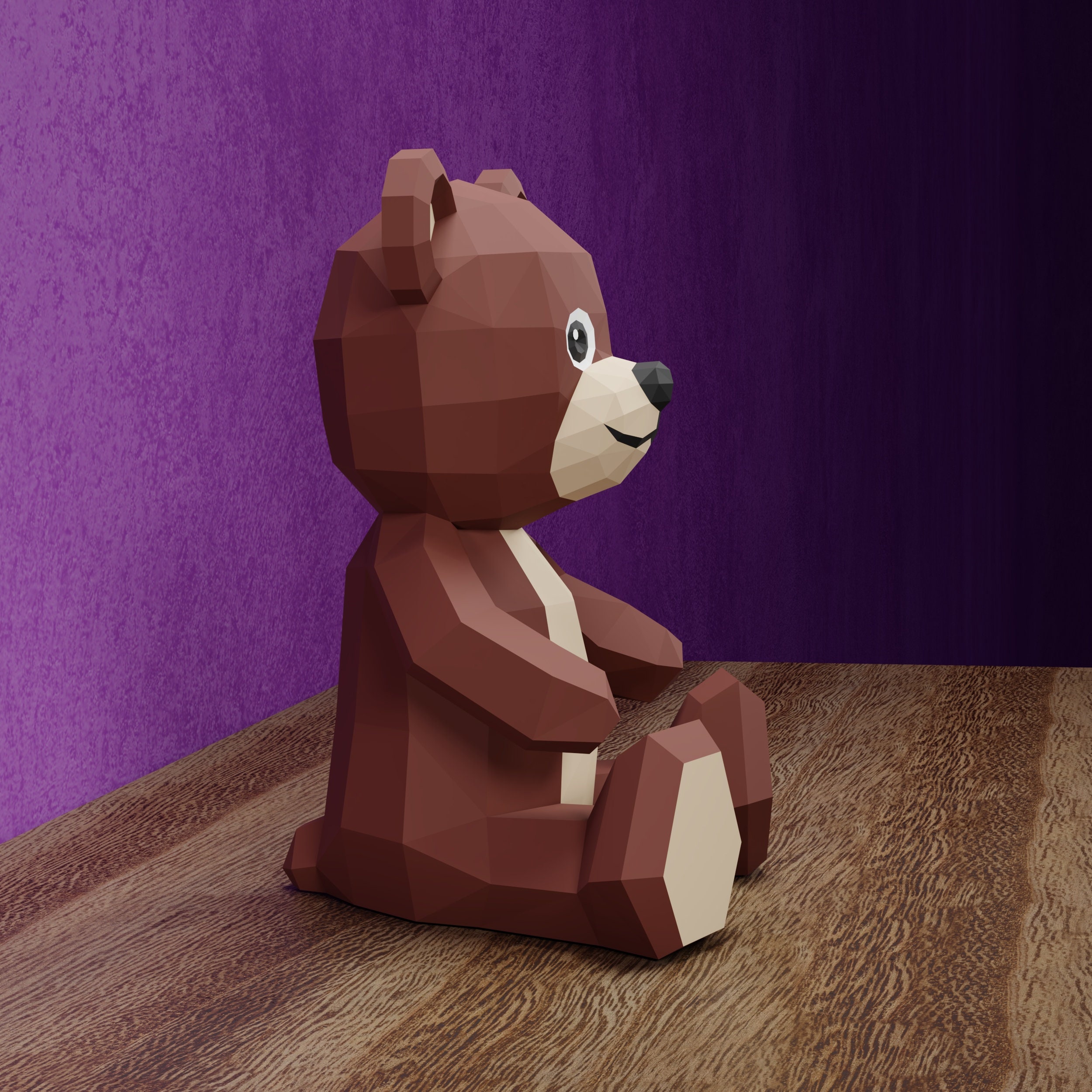 Teddy Bear DIY Papercraft Template - Assembly Guide and Printable ...