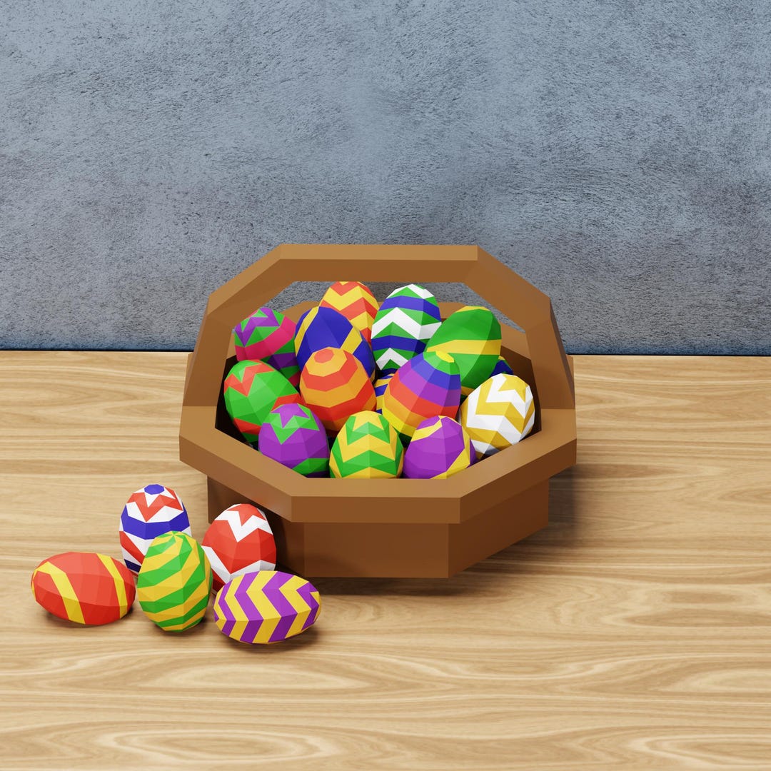 Easter Eggs - DIY Papercraft Template - Assembly Guide and Printable ...