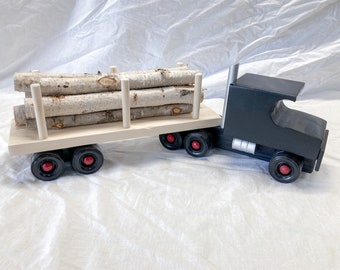 Toy Logging Truck - Etsy