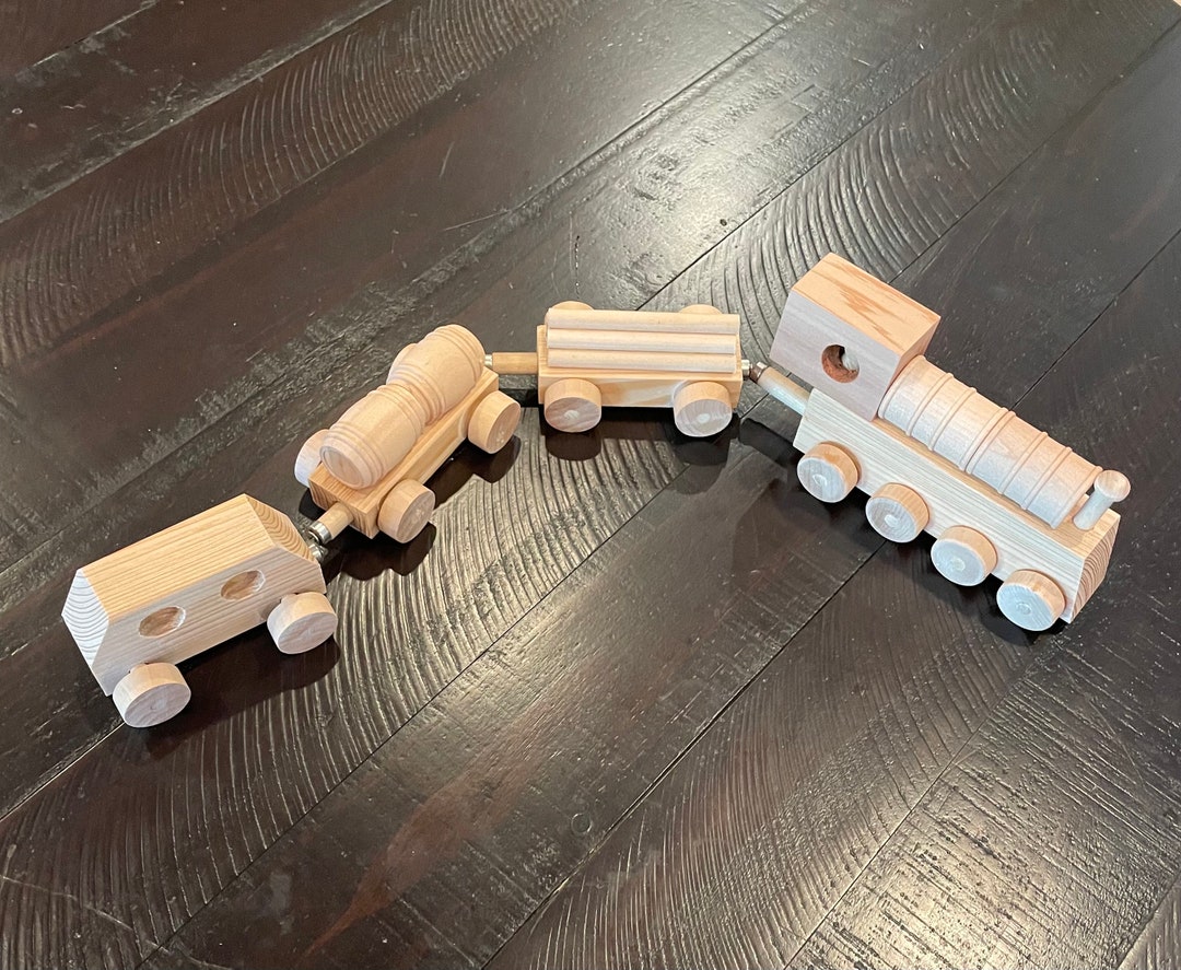 Mini Wooden Train Toy, Choo Choo Train Toy, Imaginative Play ...