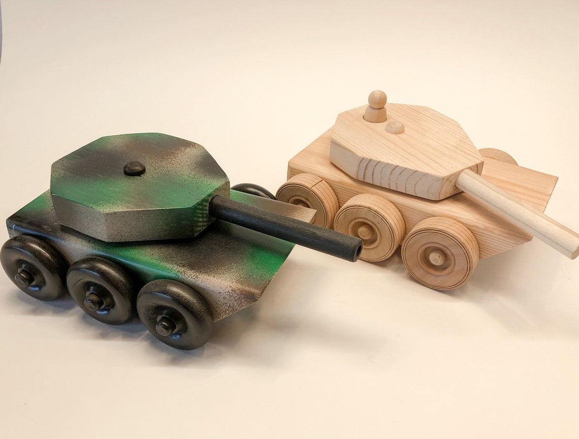 Wooden Tank Toy Wood Truck Toy for Kids Military Toy | Etsy