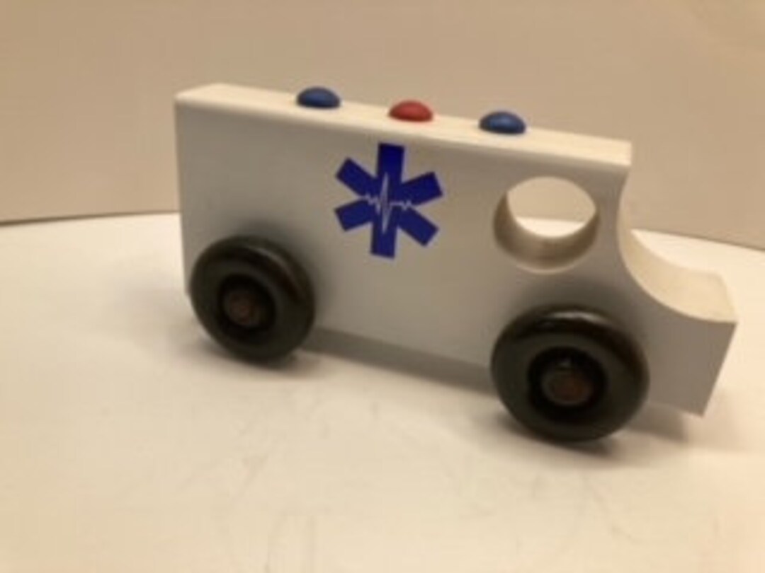 Wooden Toy Ambulance Handmade Wooden Toy EMT Toy - Etsy