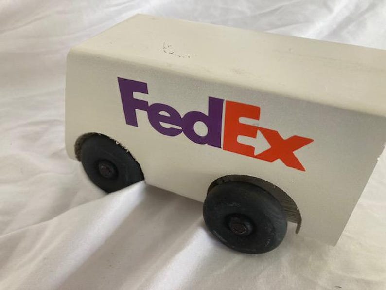 Fedex Delivery Truck Toy for Kids, Imaginative Play, Waldorf Toys 4 ...