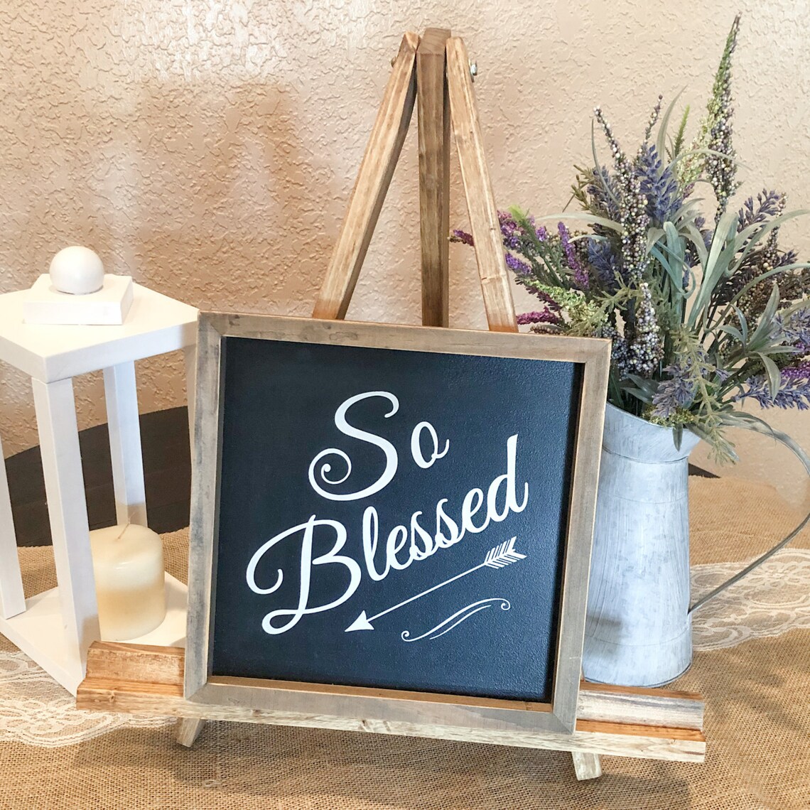 Wood Tabletop Easel, Wedding Sign Stand, Picture Stand, Rustic Wedding ...