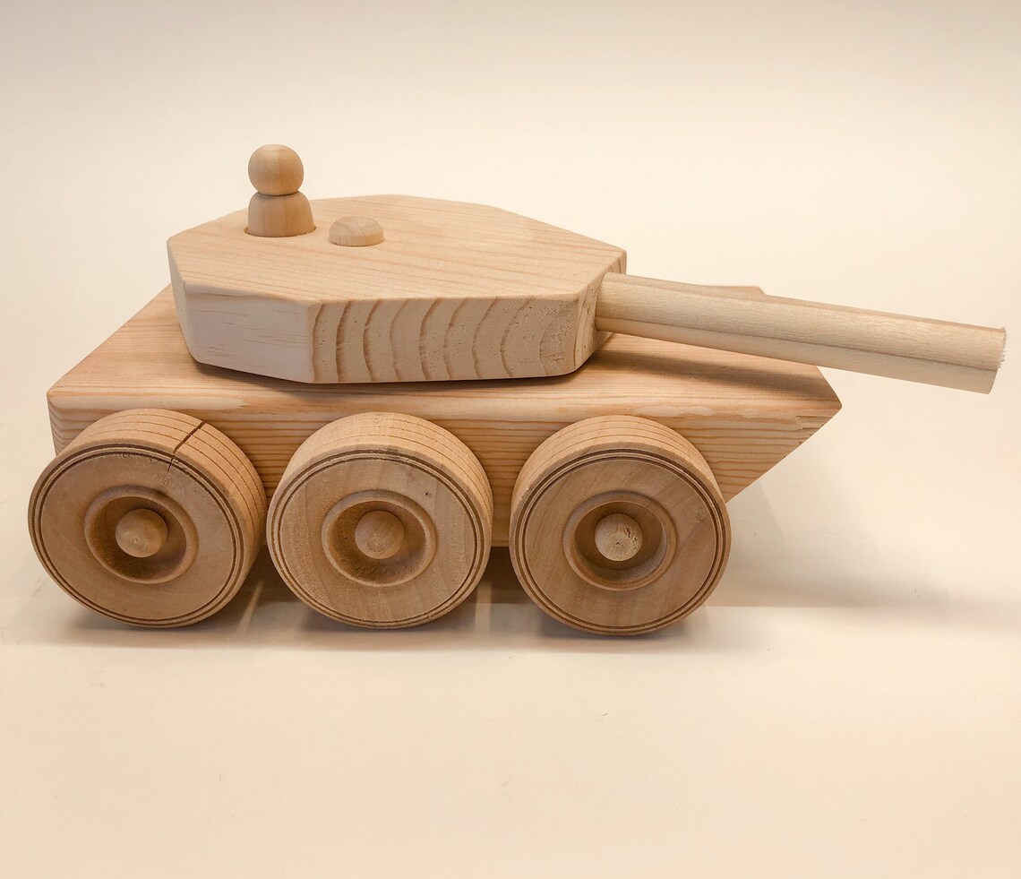 Wooden Tank Toy Wood Truck Toy for Kids Military Toy | Etsy