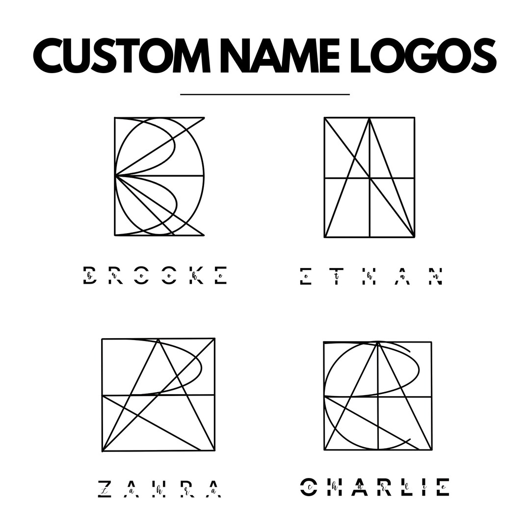 Custom Name Logo Design / Tattoo Design / Minimalist Word Name - Etsy