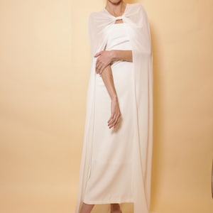 Minimalist Bridal Chiffon Cape With Knot - Etsy