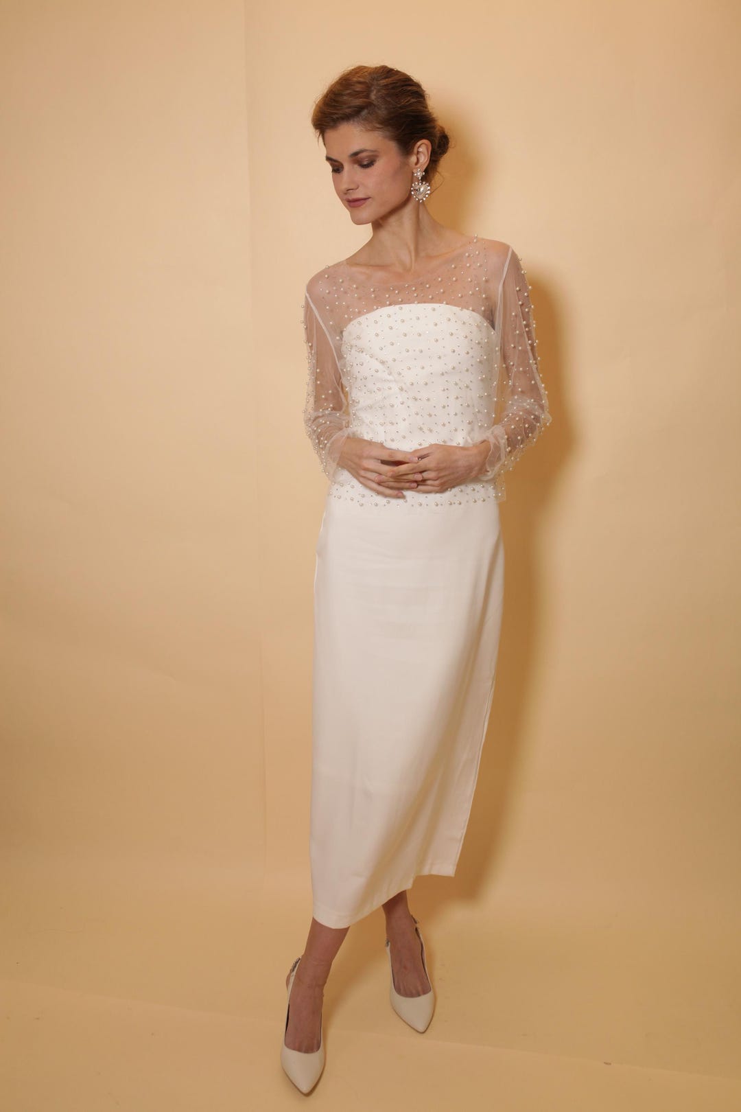 Small Wedding Dress, Short Wedding Dress, Midi Wedding Dress ...