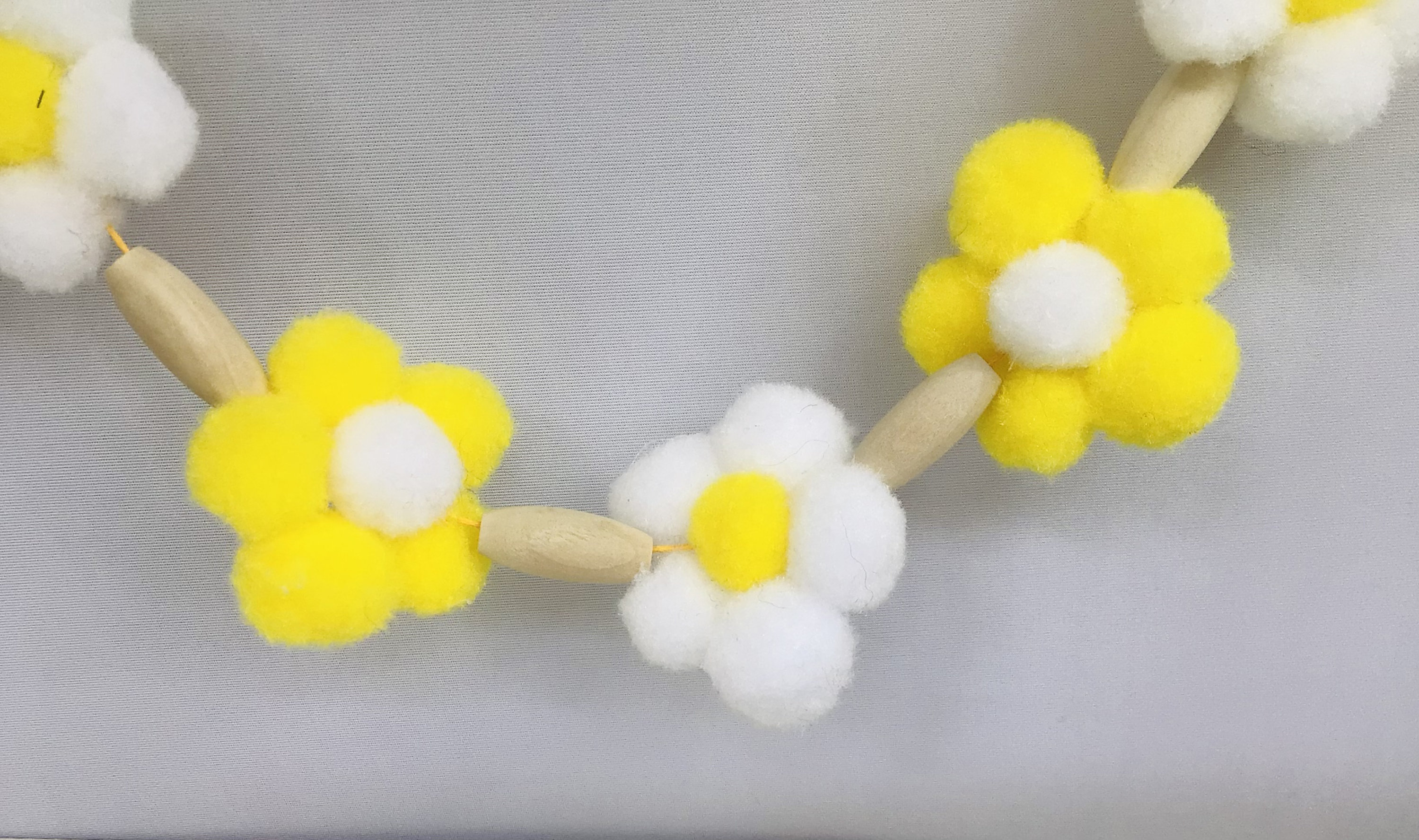 Daisy Chain Garland Felt Ball Flowers Nursery Decor Nursery - Etsy