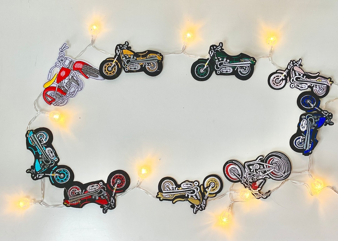 Motorcycle Garland With Lights, Motorbike Decoration, Gift for Husband ...