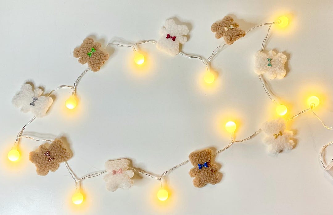 Teddy Bear String Lights Garland, Nursery Wall Decor, New Baby Gift, Baby Shower, Teddy Bear ...
