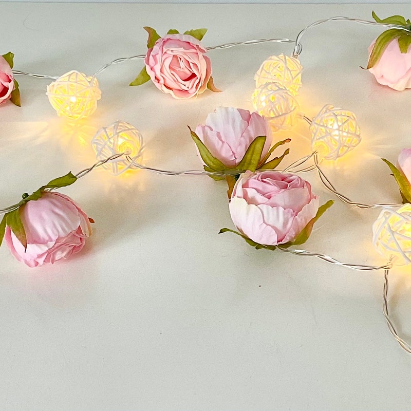 Rose String Lights - Etsy