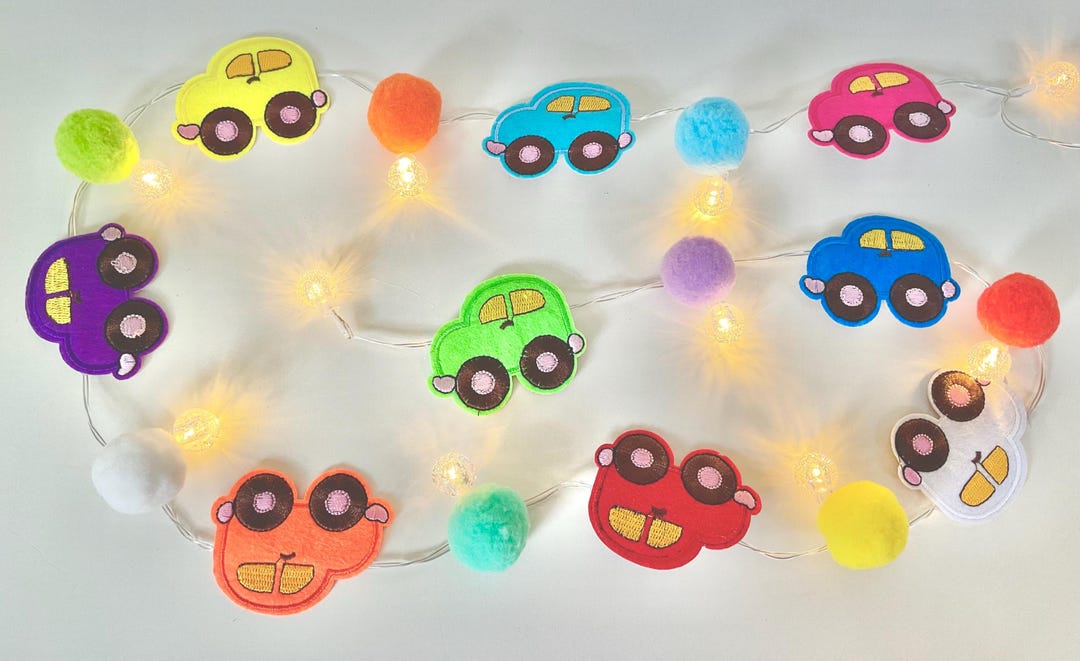 Colorful Car String Lights Garland, Kids Room Nursery Decor - Etsy
