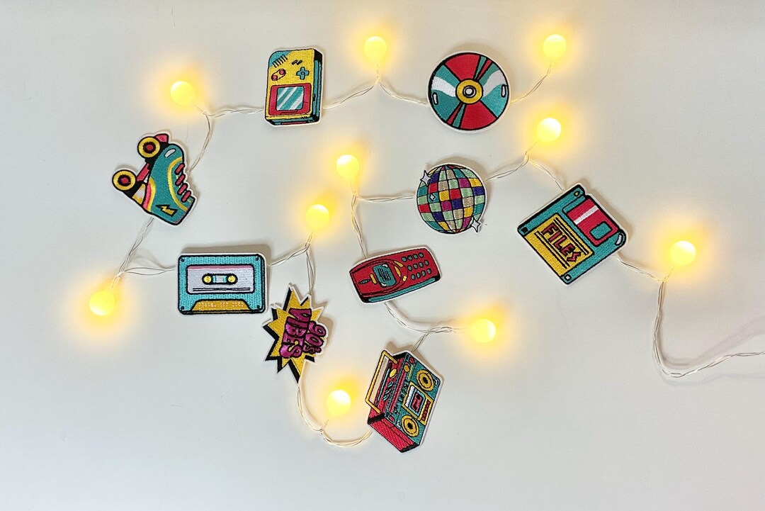 90s Theme String Lights, Retro Decoration, Nostalgia Theme, 1990s Vibe ...