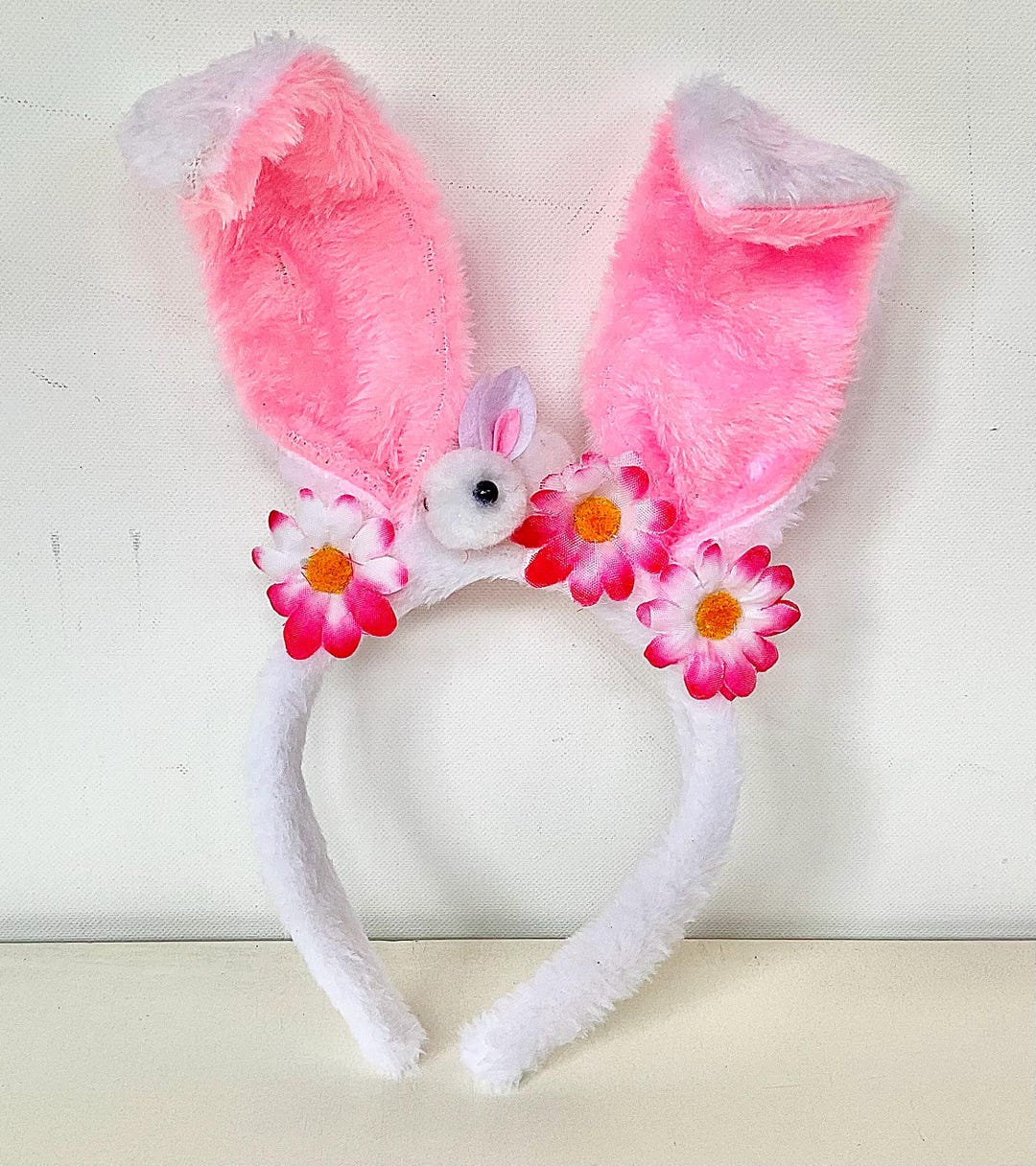 Pink Easter Bunny Headband With Poseable Ears, Cute Headband, Hairband ...