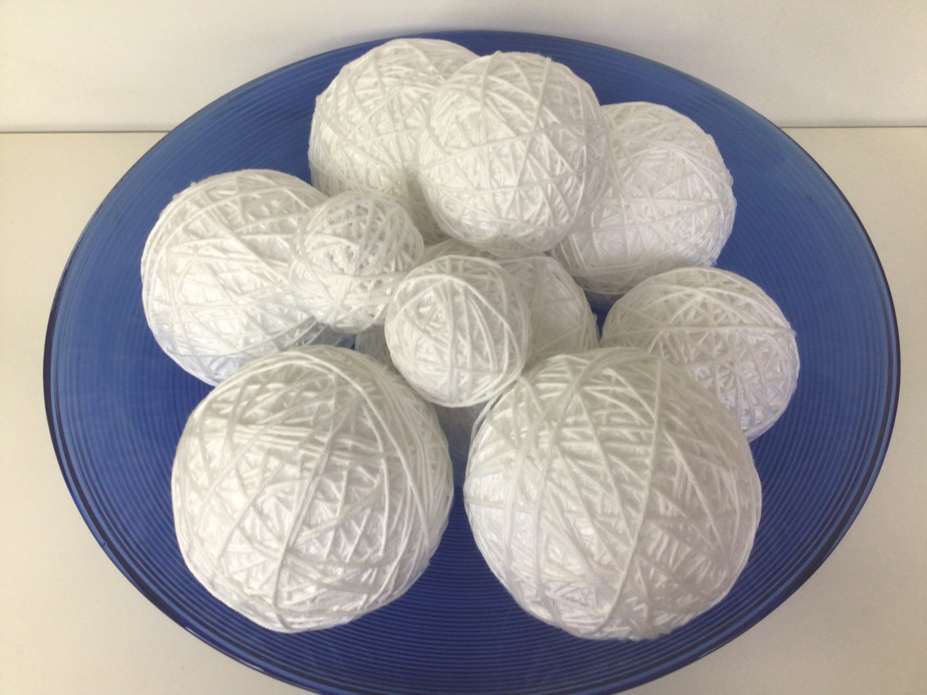 White Ball Bowl Filler, Basket Filler, Ball Ornaments, Table ...