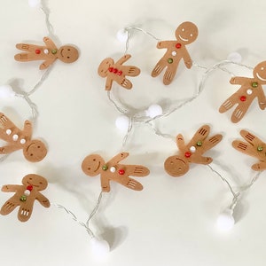 Gingerbread Man String Lights, Christmas Lights, Gingerbread Men ...