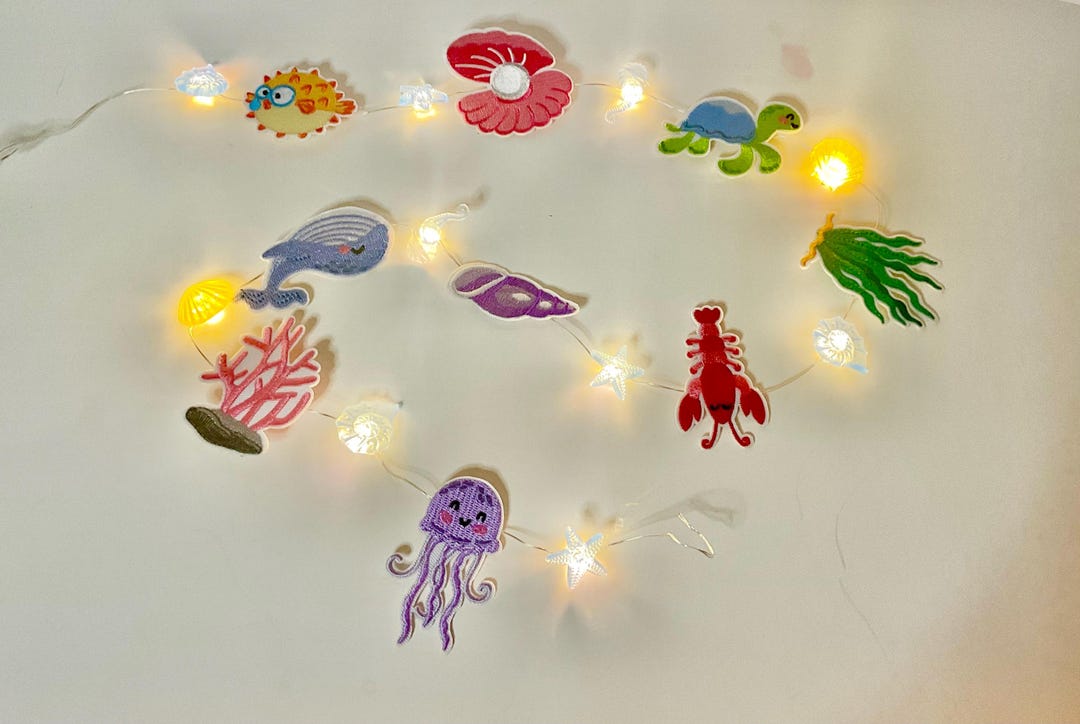 Ocean Life Theme String Lights Decor, Sea Life World, Child Room Decor ...
