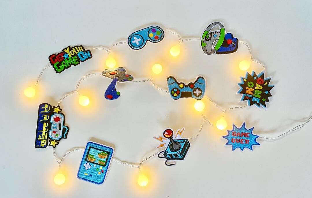 Video Gaming String Light Garland, Boys Room Decor, Games Console Theme ...