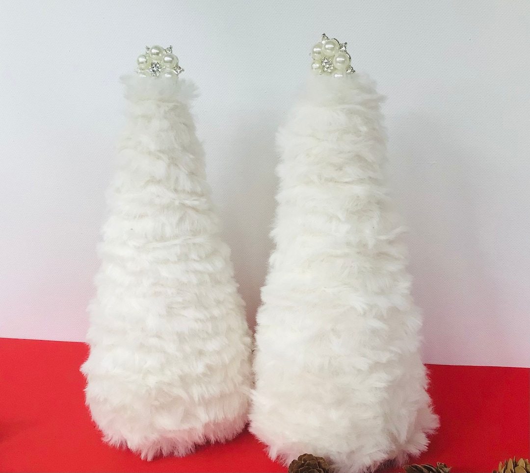 White Christmas Tree, Fluffy Trees, Furry Trees, Christmas Decoration ...