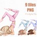 Fitness Girl Clipart, Gym Girl Clipart, Yoga Clipart, Sport Girl ...