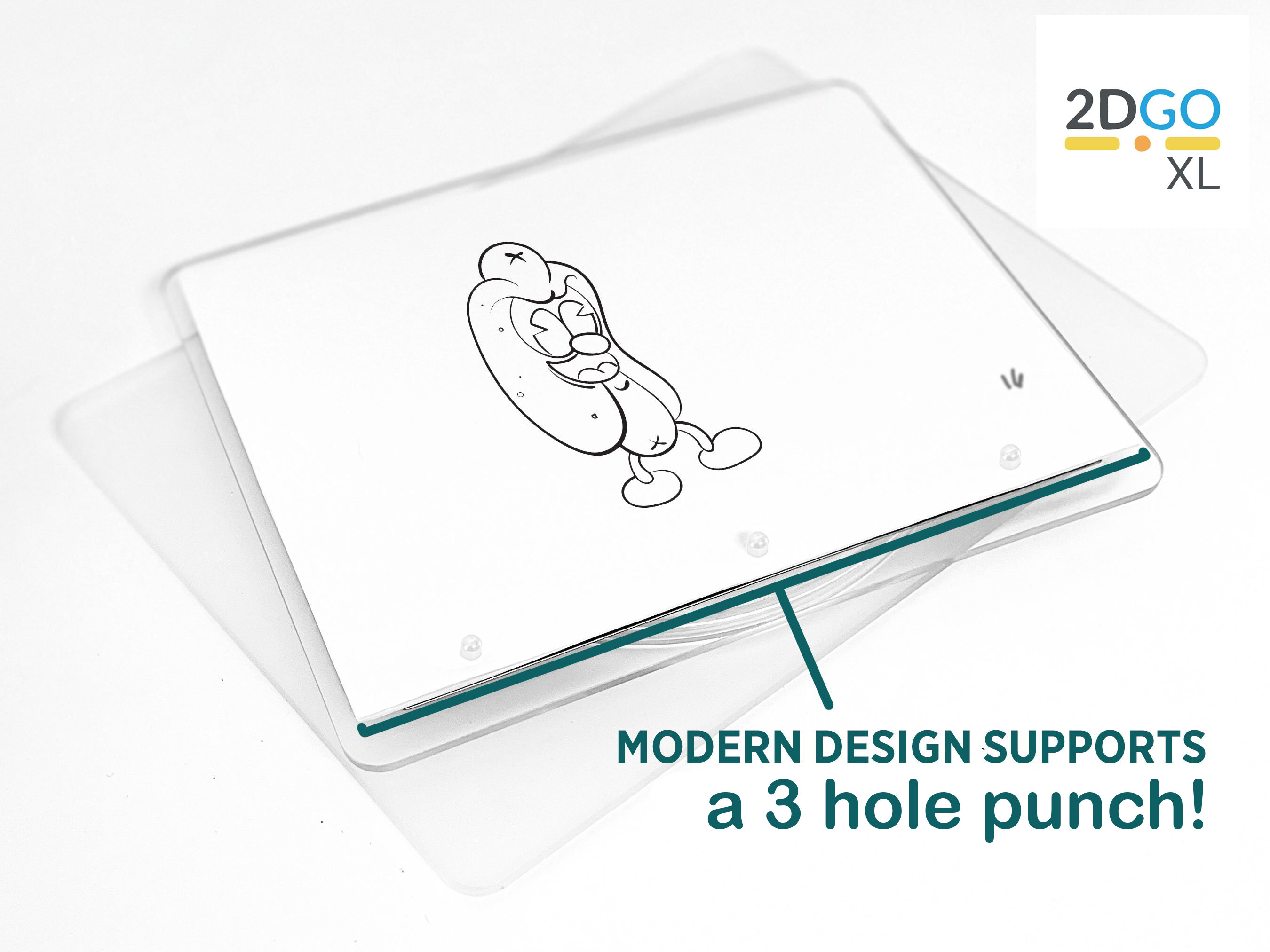 2dgo XL Animation Tablet: Portable Pegbar Board, 3-hole Punch - Etsy