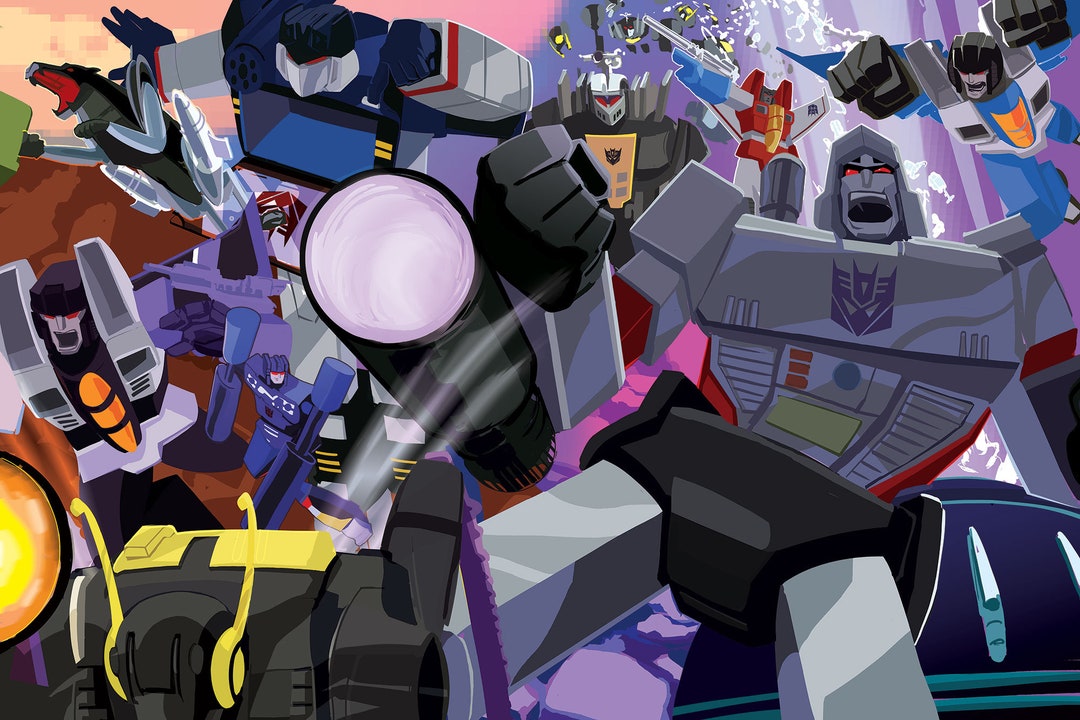 Decepticons Attack 24 X 36 Poster Original Piece by Artist Ian J ...