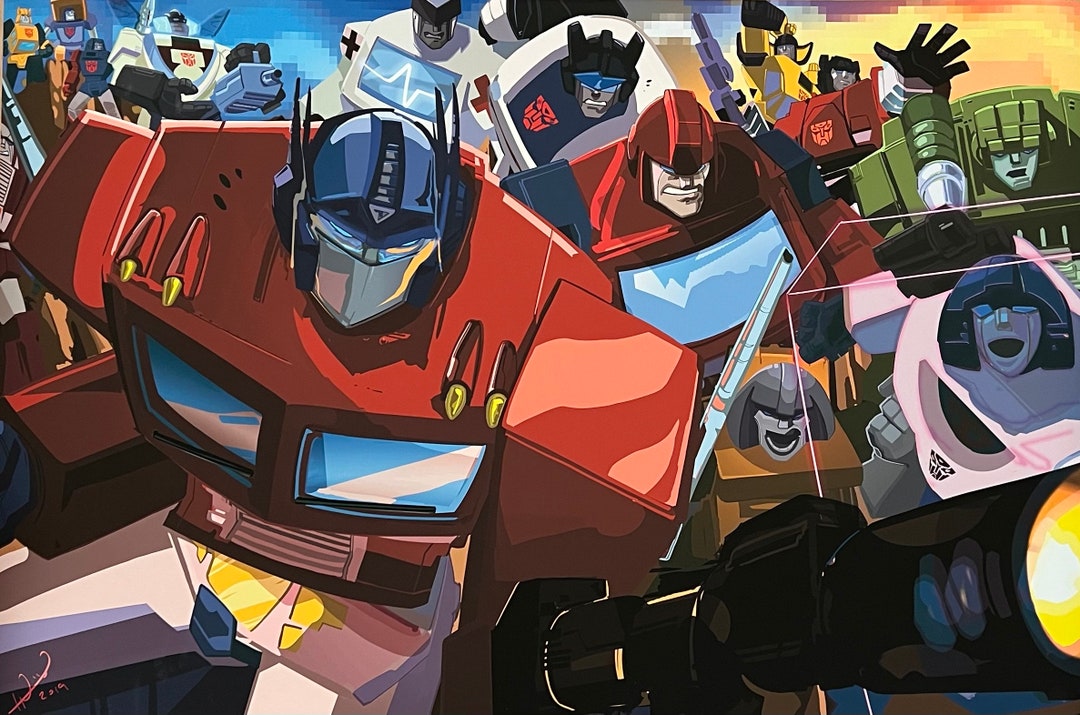 Autobots Roll Out! Poster - Original Piece by Artist Ian Johnston - Etsy UK