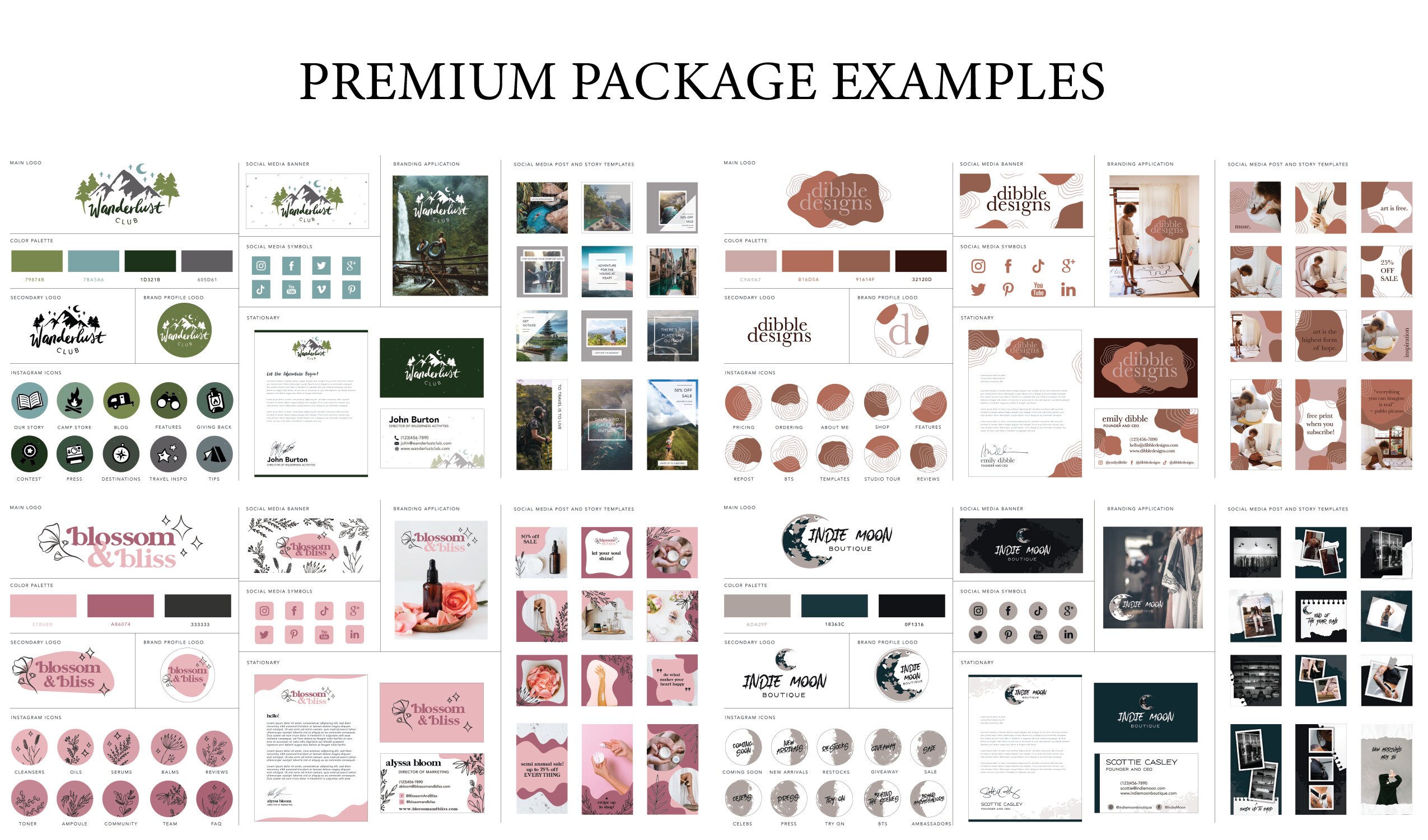 Custom Branding Kit Package With Signature Logos Color - Etsy