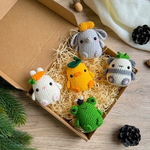 PDF Pocket Friends Set of 5 Amigurumi Patterns | Mini Amigurumi Pattern ...