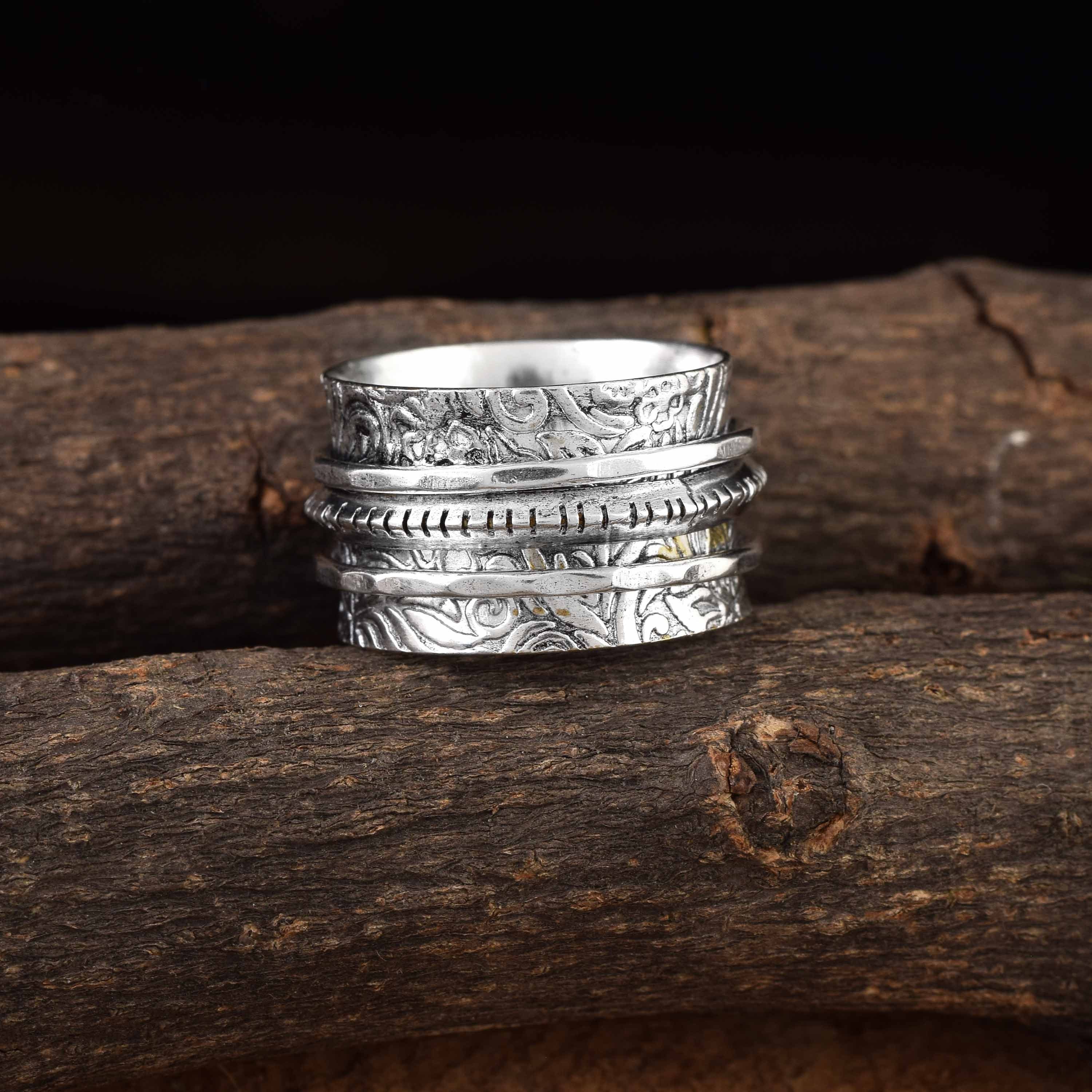 925 Sterling Silver Spinner Ring Spinner Ring Spinner Bands | Etsy