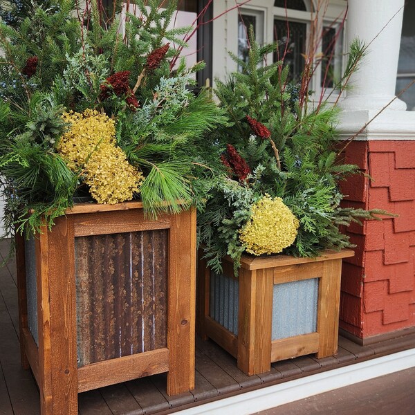 Rustic Planter - Etsy