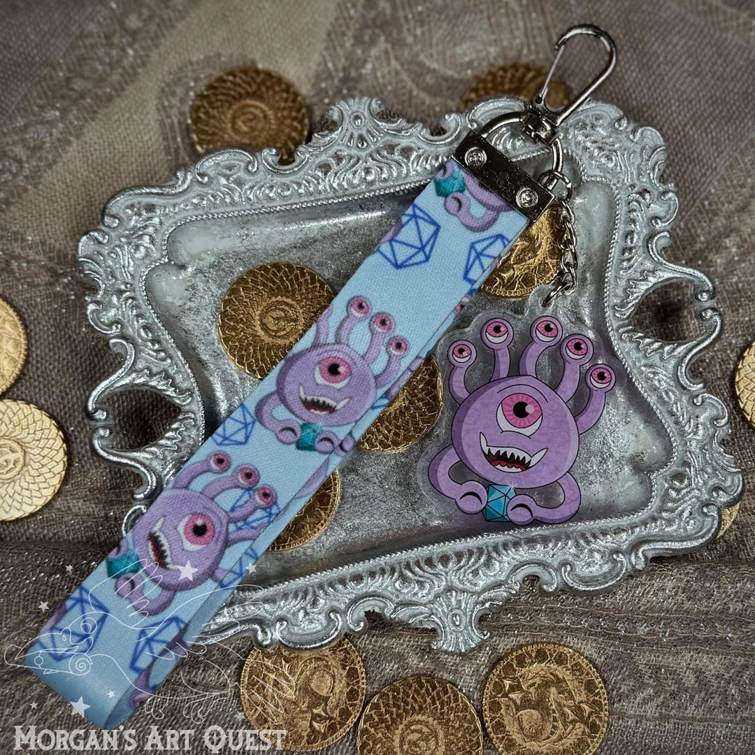 Eyeball Monster Lanyard Wristlet Charm Keychain - Etsy