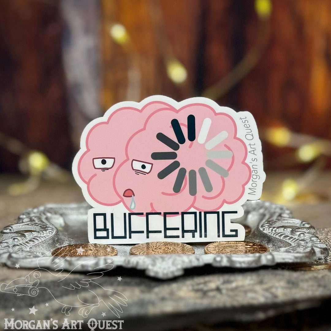 Buffering Brain 3” Sticker - Etsy