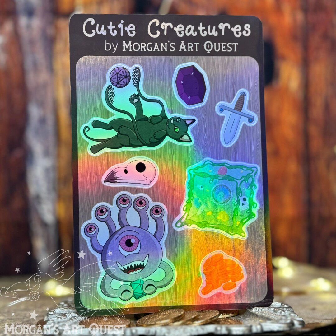 Cutie Creatures Dnd Monster Sticker Sheet - Etsy