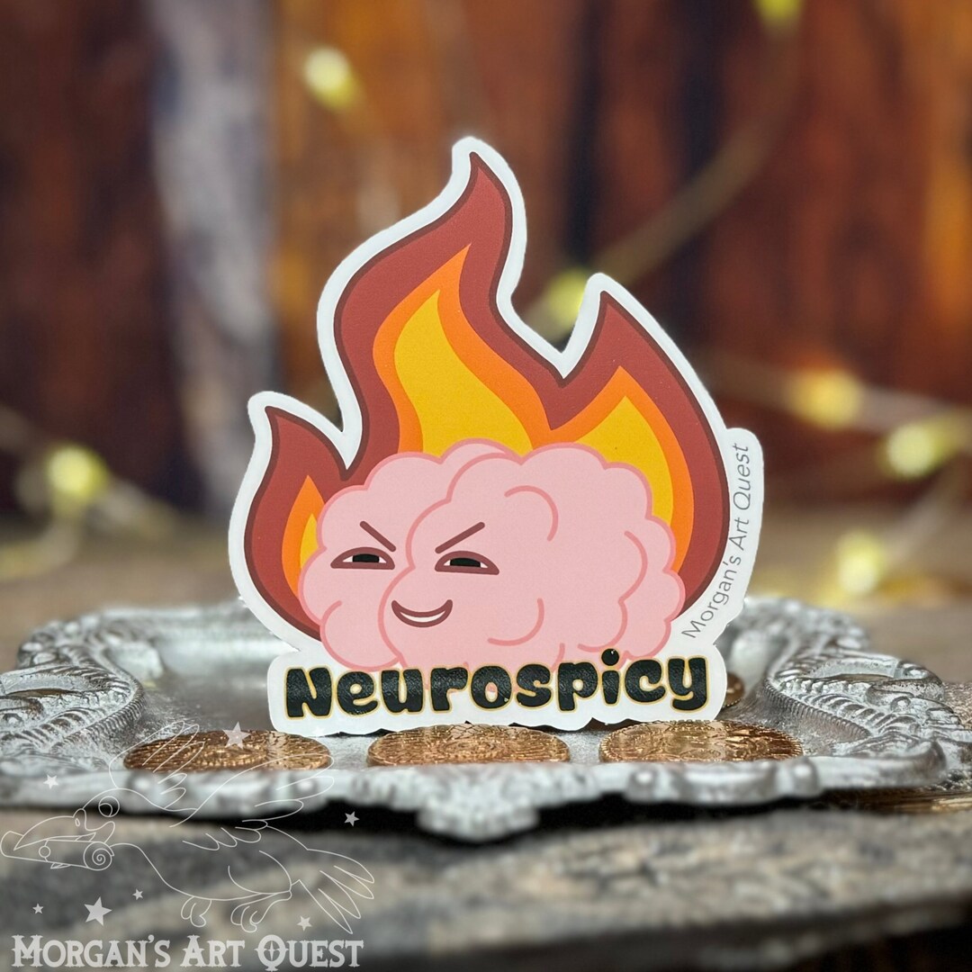 Neurospicy Brain 3” Sticker - Etsy