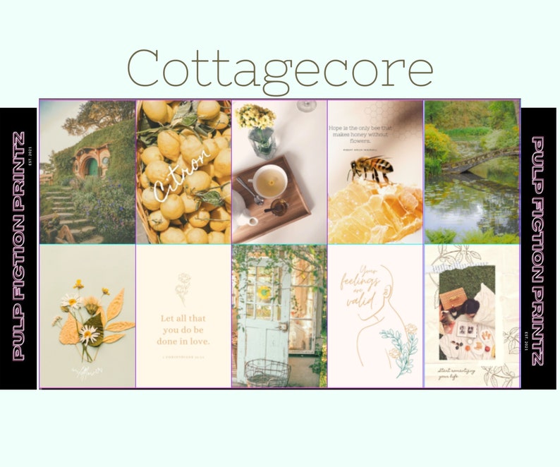 Cottage Core Aesthetic Wall Collage Kit Cottage Core Photo Etsy Hong Kong
