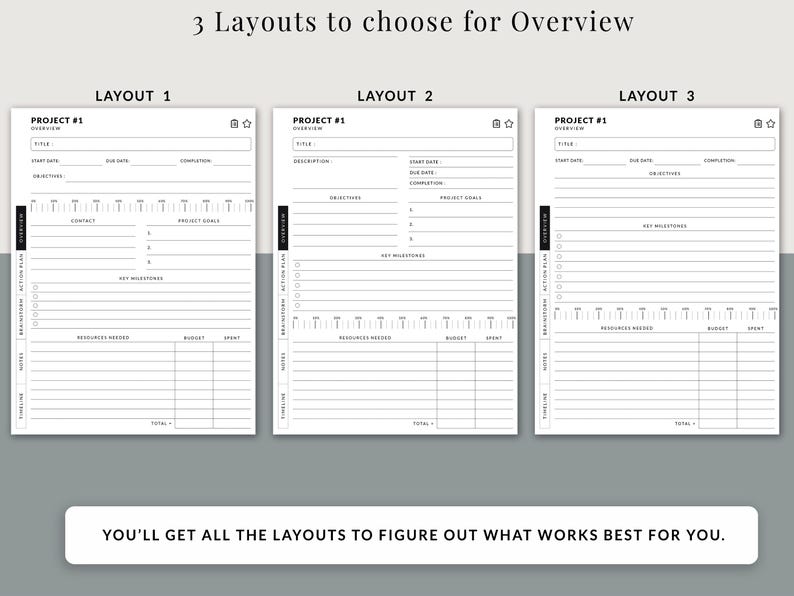 Project Planner Template for Remarkable 2 Eink Tablet, Fully ...