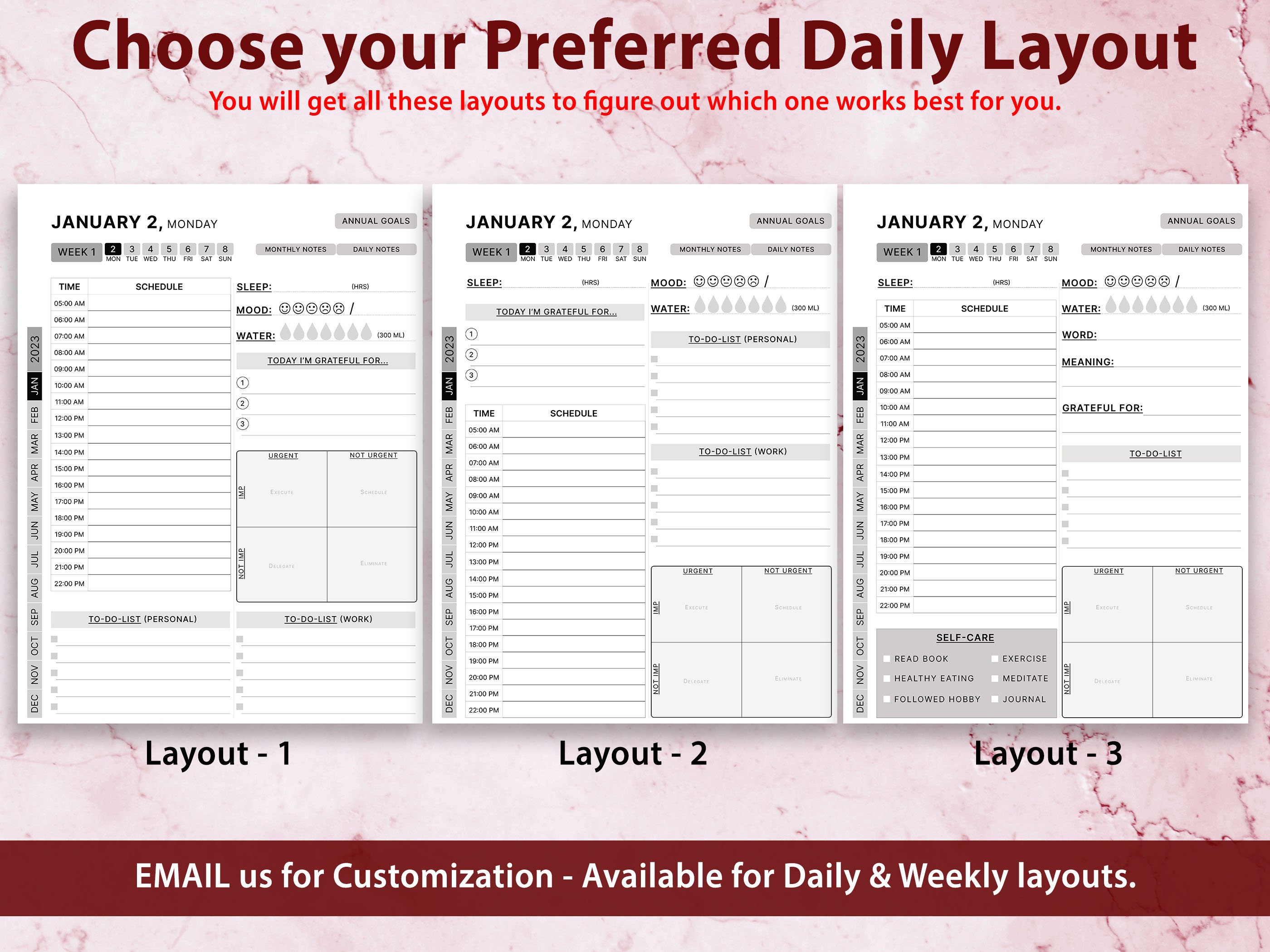 Supernote A5X/A6X Daily Planner 2023 Supernote Template - Etsy