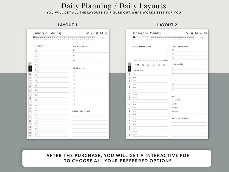 Daily Planner Template for Remarkable 2 Eink Tablet, 2025, 2026 ...