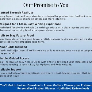 Project Planner Template for Remarkable 2 Tablets: 30 Project Entries ...