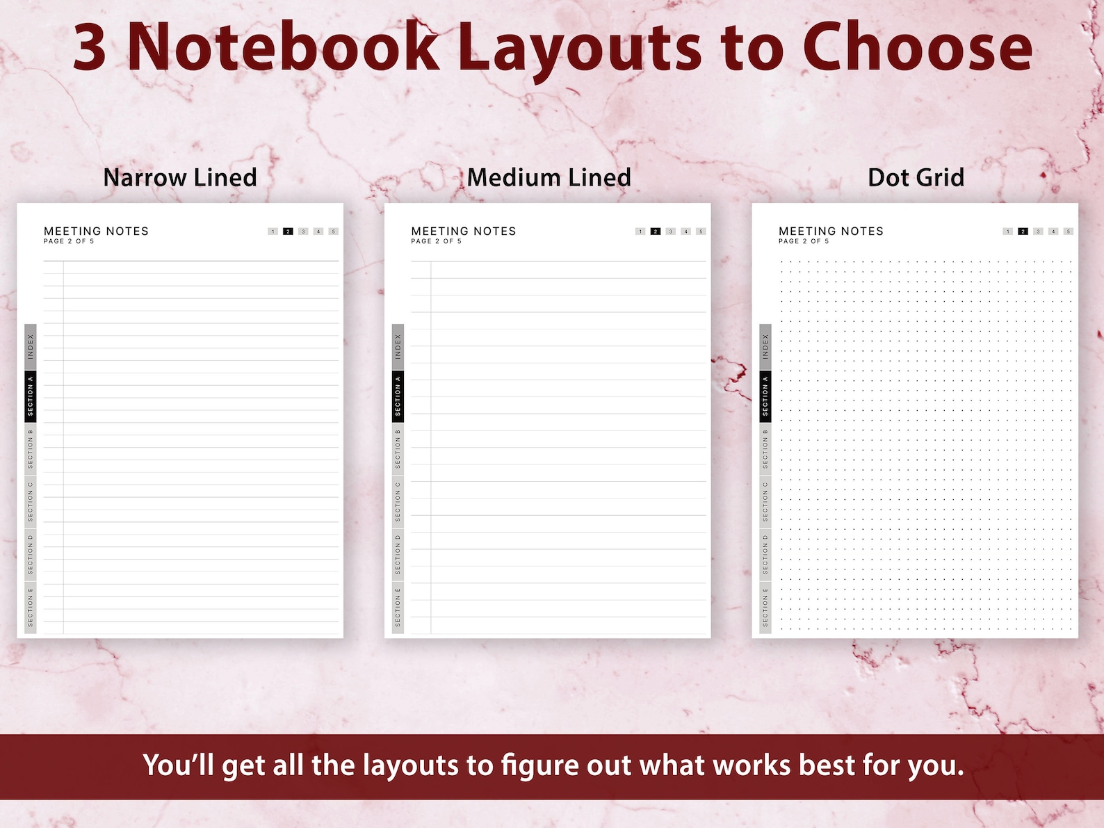 Supernote A5x & A6x Meeting Template, Hyperlinked, Instant Download ...
