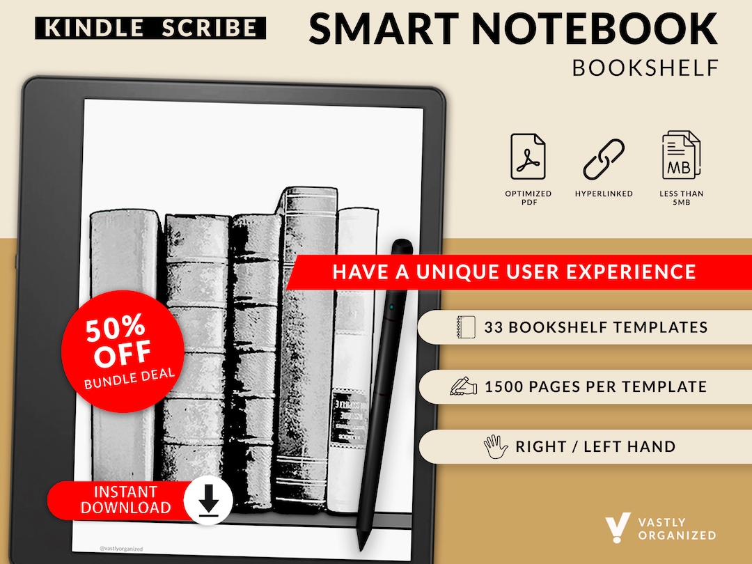 Kindle Scribe Notebook | Smart Notebook, 33 Layouts, 5 Linked Notebooks ...