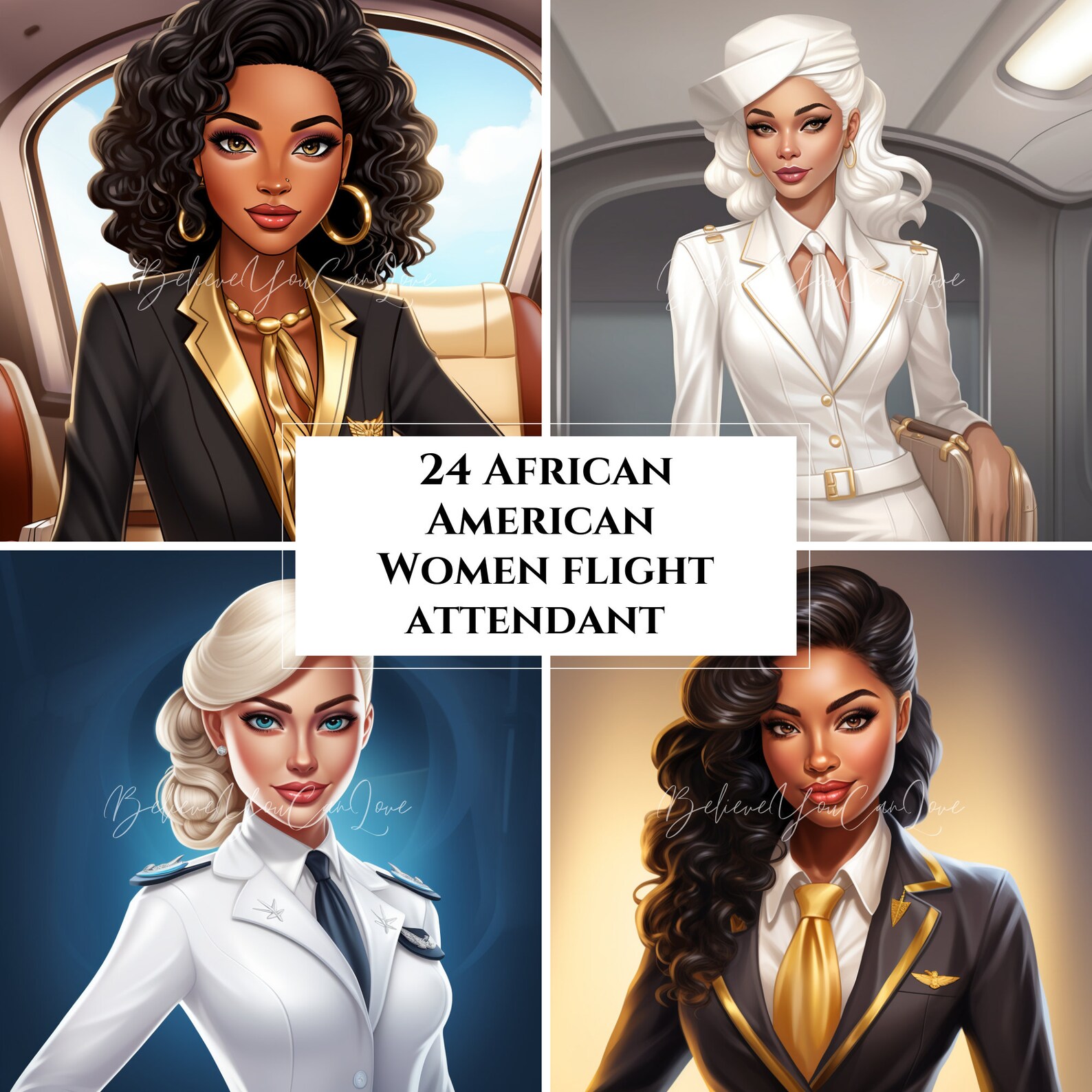 Barbie Flight Attendant PNG, Flight Attendant Clipart, Digital Download ...