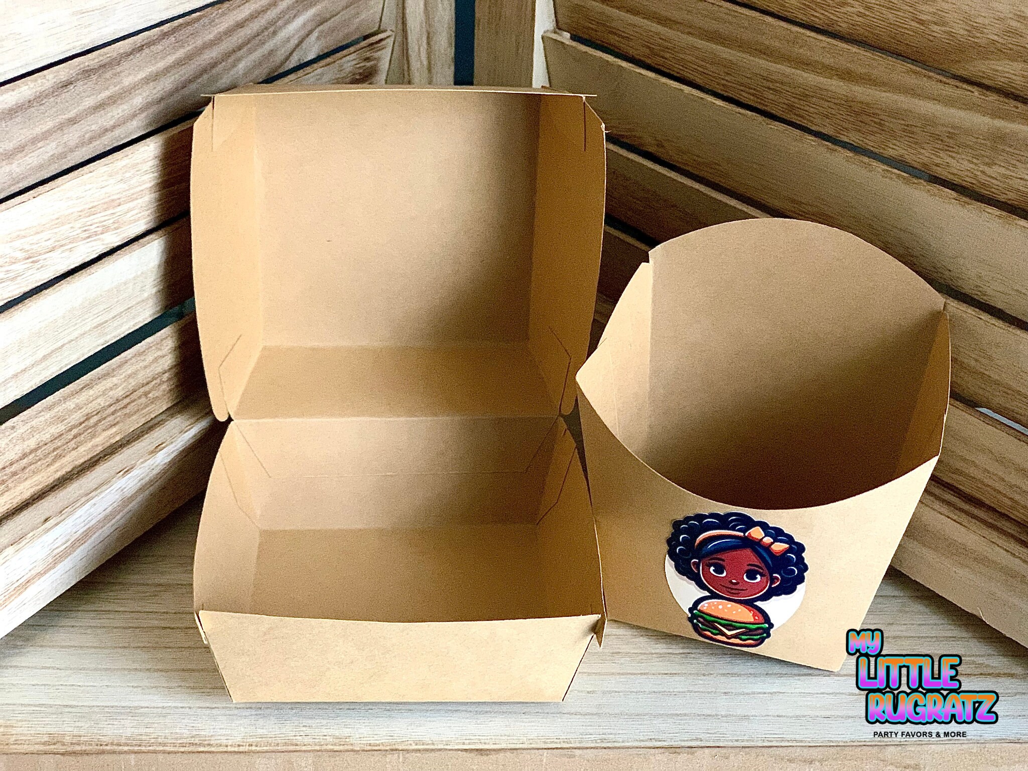 Burger and Fries Party Favor Box, Food Party Favor, Fast Food Theme ...