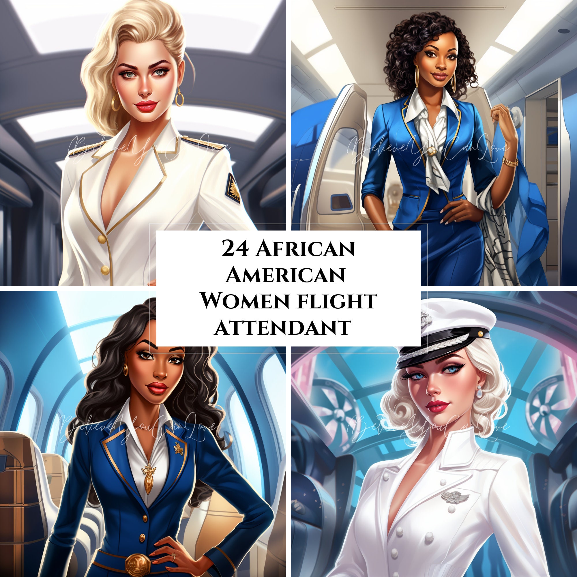 Barbie Flight Attendant PNG, Flight Attendant Clipart, Digital Download ...