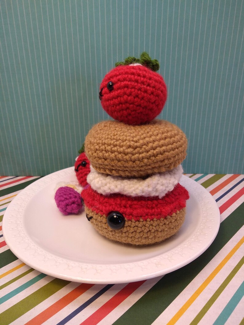 Plush Cream Scone Crochet Pastry Amigurumi Sweets Toy Food | Etsy